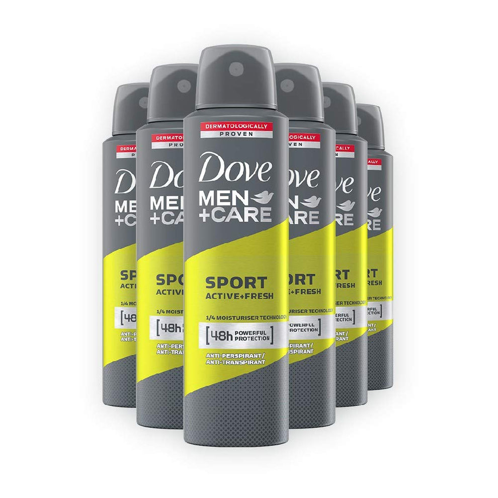 Dove Men+Care DMC Deodorant Spray for Men Sport Active+Fresh, 6 x 250 ...